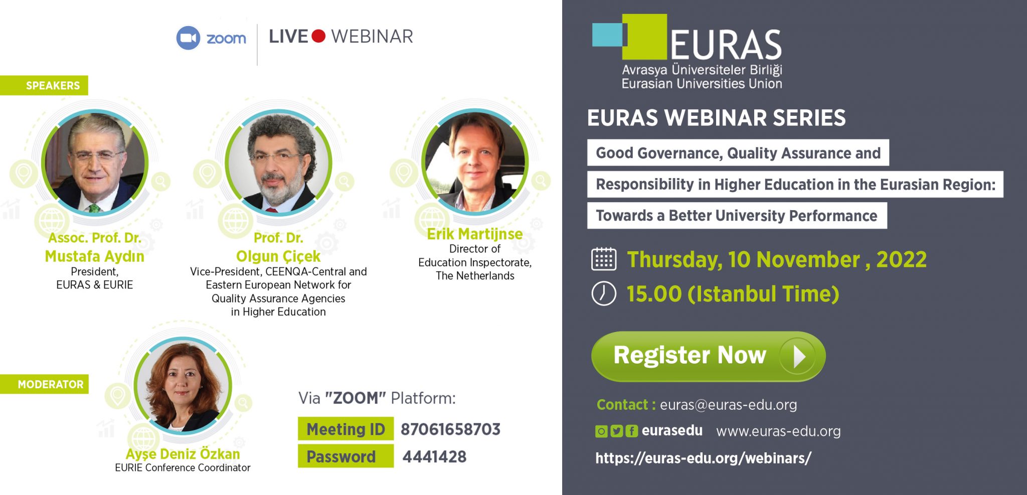 “Good governance, Quality Assurance and Responsibility in Higher Education in the Eurasian ...