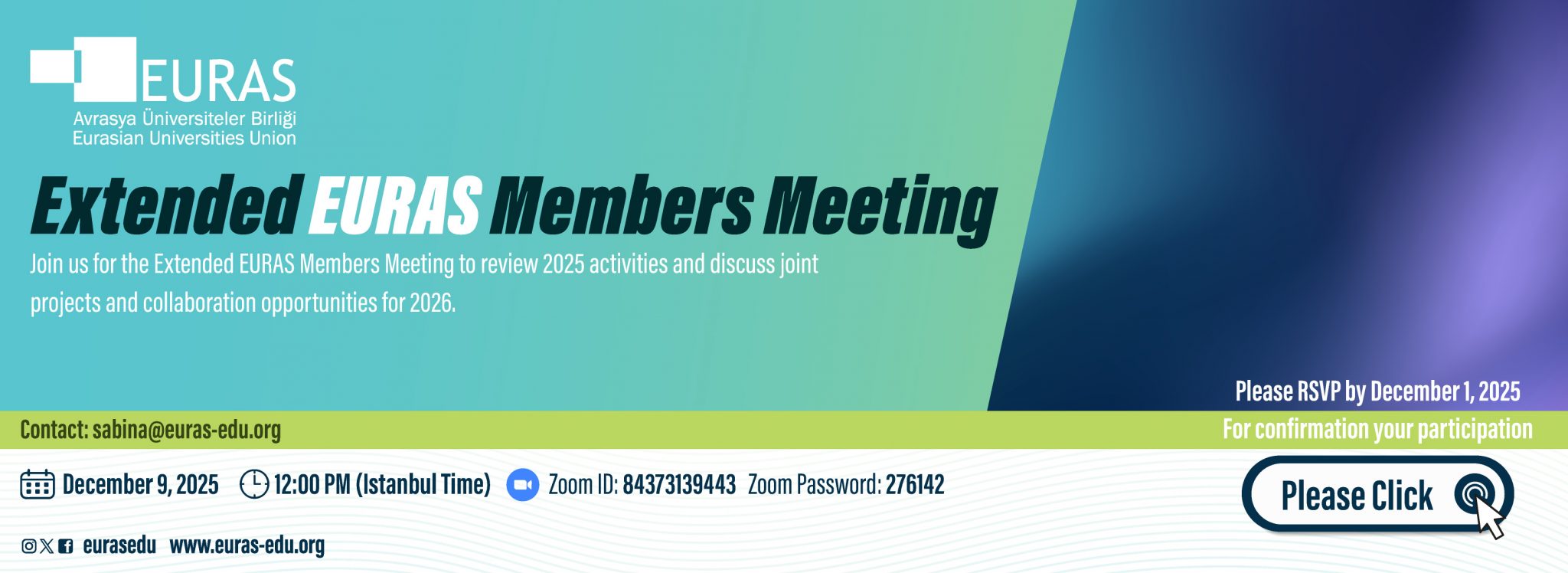 Official Announcement: Extended EURAS Members Meeting – Euras